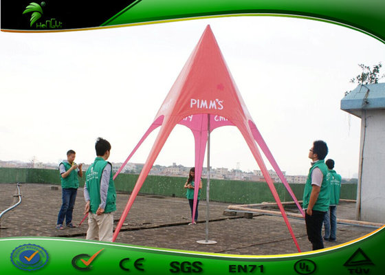 Pink Single Top Outdoor Aluminium Star Shade Tent EN71 For Event