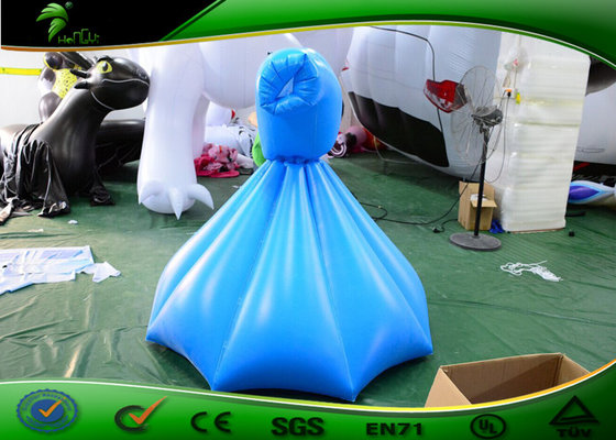 Lifelike Inflatable Blue Party Dress Custom Shape Design Inflatable Decoration