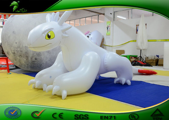 Inflatable Cartoon Characters / Large White Inflatable Toothless Dragon / Inflatable Animal Toy For Event