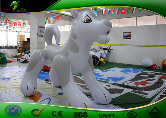 Kids Inflatable Cartoon Characters /  Large Cute PVC White Inflatable Dog