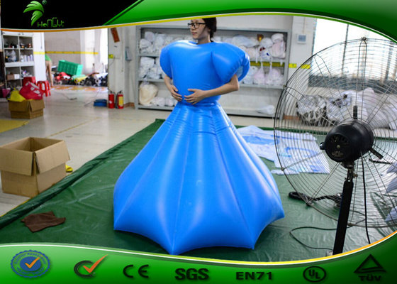 Inflatable Shapes , Blue Graceful Inflatable Dress Custom Shape / Inflatable Skirt For Party Activity