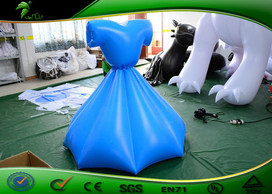 Inflatable Shapes , Blue Graceful Inflatable Dress Custom Shape / Inflatable Skirt For Party Activity