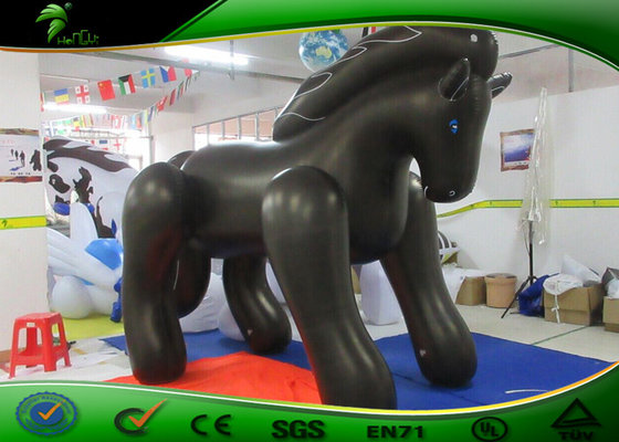 Advertising Inflatable Cartoon Characters / PVC Inflatable Horse Black