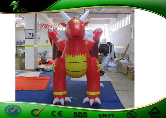 Giant Cool 3 m Long Inflatable Red Dragon / PVC Inflatable Animal Toy