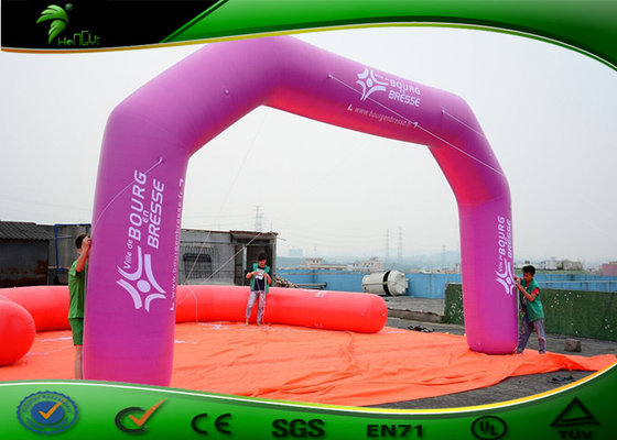 Pink Outdoor Inflatable Entrance Arch Finish Line Arch / Archway For Advertising