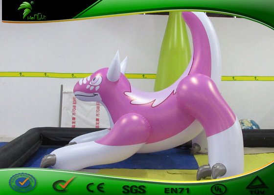 2m PVC Pink Inflatable Dragon Blow Up Cartoon Characters ASTM