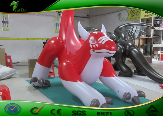 PVC Giant Cool Red Inflatable Dragon / Inflatable Animal Toy For Rest