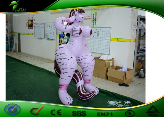 Violet Inflatable Cartoon Characters Inflatable Sexy Cat PVC Tarpaulin Material