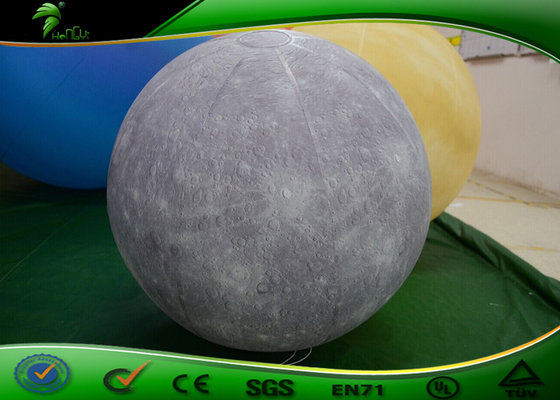 Event Inflatable Advertising Balloons Gray Inflatable Moon Planet