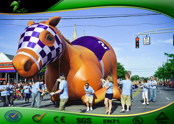 Commercial Giant TPU Brown Inflatable Horse / Large Inflatable Animal