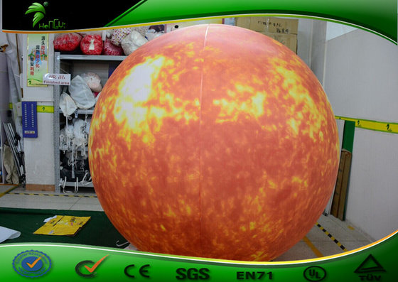 Fiery Red Inflatable Advertising Balloons Venus LED Light Ball