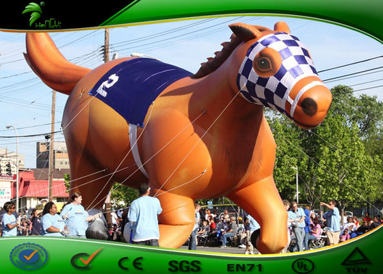 Brown Customized Inflatable Cartoon Characters For TPU 16m Long