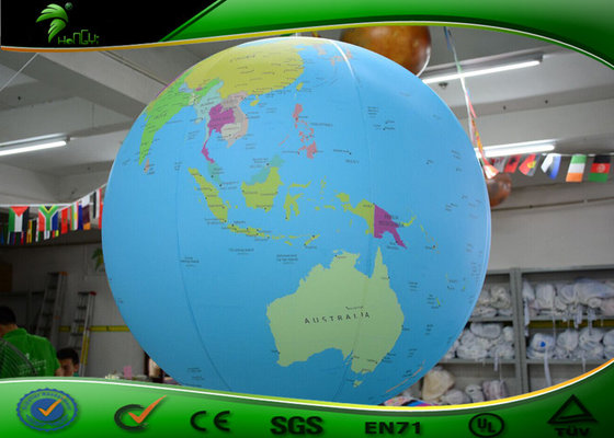 Professional Customized Inflatable World Earth Ball , Inflatable Advertising Globe Model Ball For Decoration