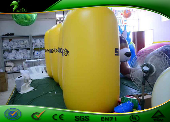 Cylinder Yellow Inflatable Water Toys Inflatable Floating Buoy Customized Swim Buoy
