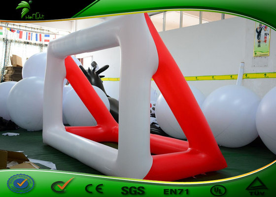 Red And White Inflatable Shapes Balloon Inflatable Football Door Outdoor