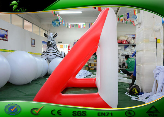 Red And White Inflatable Shapes Balloon Inflatable Football Door Outdoor
