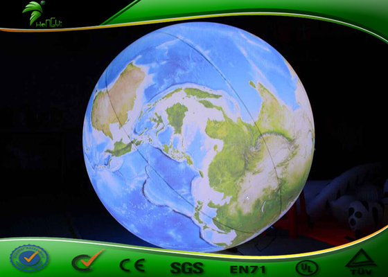 Large Inflatable Lighting Decoration , Inflatable Globe LED Lighting Balloon , Inflatable Light Ball For Decoration