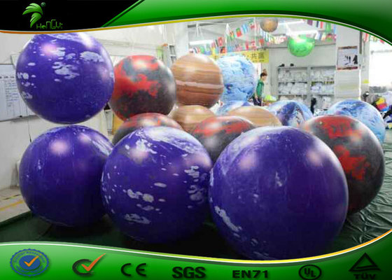 Custom Inflatable Advertising Ball Hanging / Inflatable Planet Balloons Event Decors
