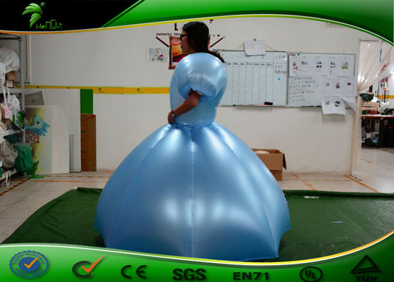 Inflatable Light Blue Dress / 1.5m Tall Inflatable Shapes Skirt For Party Activity