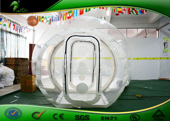 Outdoor 4m Long Clear Inflatable Bubble Tent / 0.6mm PVC Dome Tent For Camping