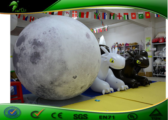 LED Inflatable Moon Model / Inflatable Planet Balloon For Exhibition