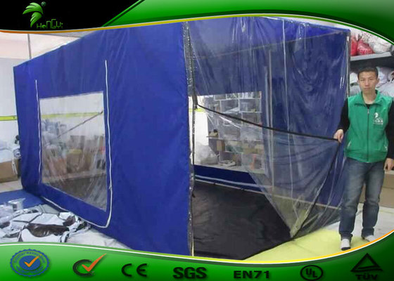 4m Blue Outdoor Camping Folding Canopy Tent Fashion Wind Resistant For Advertising