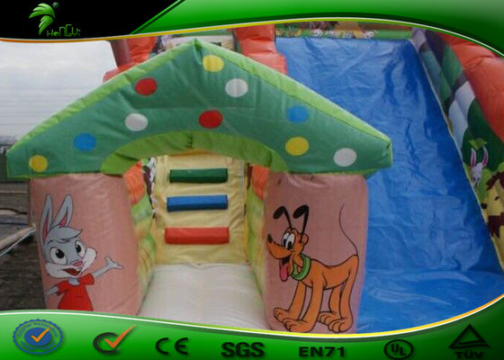 PVC Material Inflatable Bouncy Castle Slide Inflatable Water Slide Pool For Kids