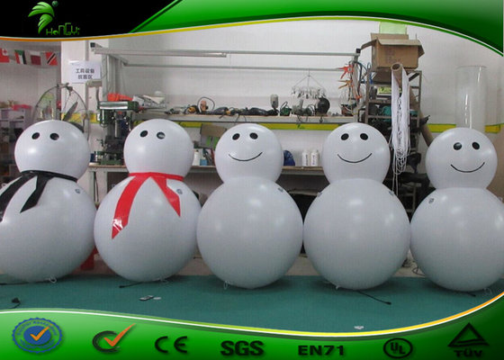 Cute Inflatable Holiday Decorations / Inflatable Snowman Cartoon With LED Light