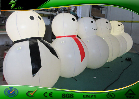 Cute Inflatable Holiday Decorations / Inflatable Snowman Cartoon With LED Light
