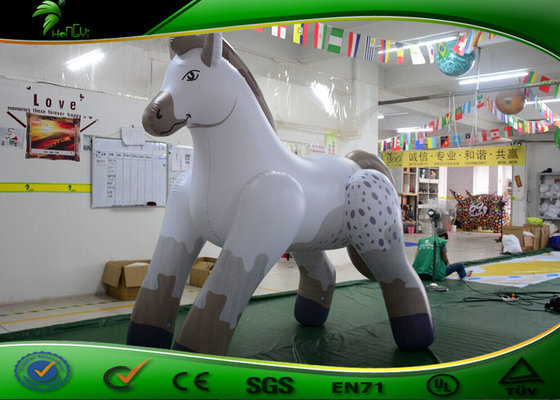 Red / Blue / White Inflatable Cartoon Racing Horse For Advertisement Digital Printing