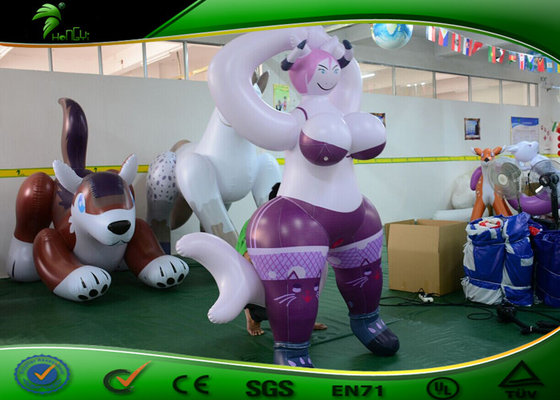 2m High Standing Inflatable Cartoon Characters Cute Sexy Girl Attractive Toys For Man