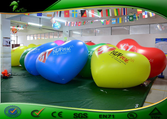 Colorful Available Printing Inflatable Blow Up Advertising Balloons Heart Shaped