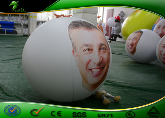 Promotional Inflatable Advertising Balloon Printing With Smile Head Profiles