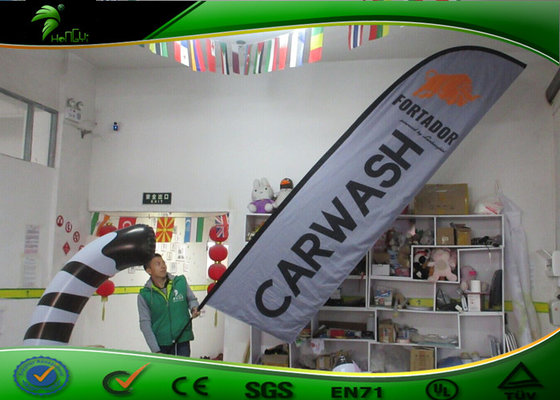 Custom Polyester Outdoor Flag Banners , Advertising Beach Flag With Printing