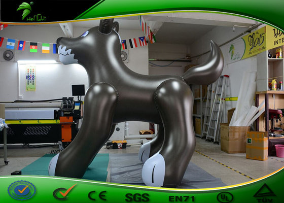 UV Printing Wolf Inflatable Cartoon Characters For Decoration PVC Material