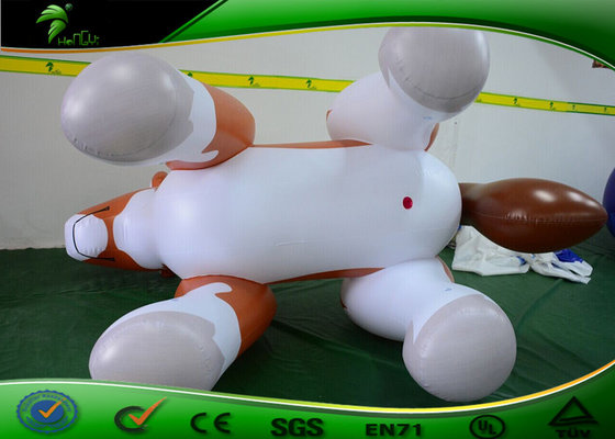 Inflatable Animal Brown Cartoon ,  PVC Inflatable Horse Toy Short Fat For Children