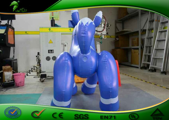 Advertising Inflatable Cartoon Characters 1m Inflatable Husky Blue Dog Toy