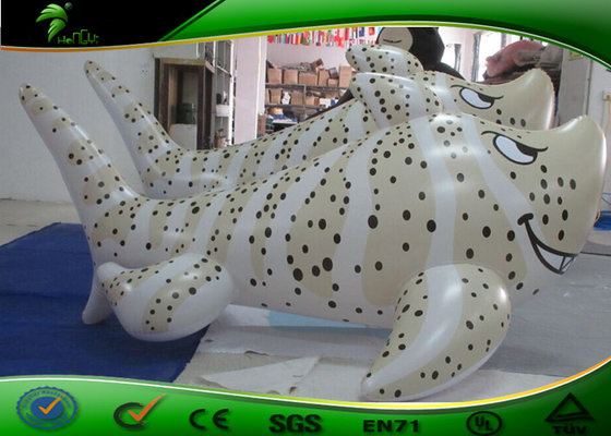Inflatable Pool Animals Shark , Durable PVC Inflatable Custom Funny Shark