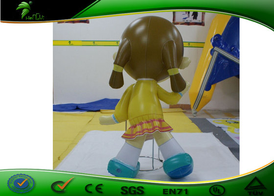 Custom Advertising Inflatable Cartoon Characters 2.5m Naive Lovely Inflatable Girl