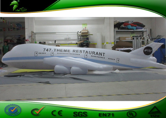 5m Long LED Advertising Model Plane , Giant Inflatable Airplane For Advertising