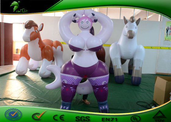 Inflatable Anime Cartoon Toys / Inflatable Sex Girl For Man Double Pvc0.4mm Layers