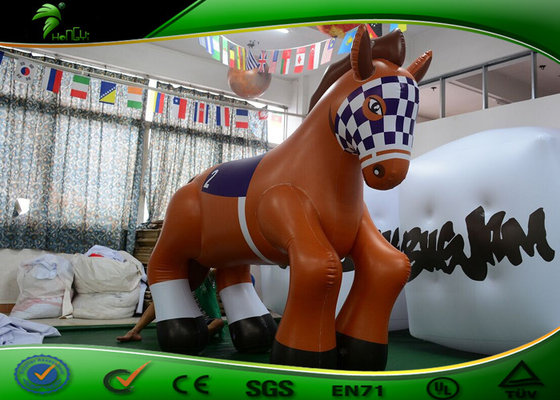 Wonderful Brown Fat Helium Cartoon Inflatable Horse Customized For Promotional