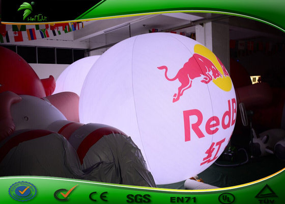 Durable Commercial Advertising Balloons Round With LED Light Customized Size