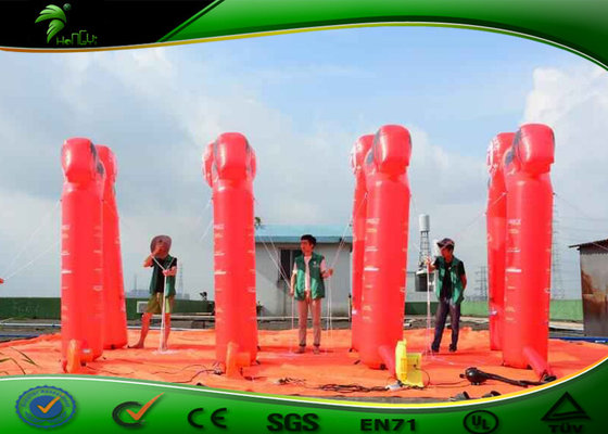 PVC Inflatable Arches With UV Printing , Red Inflatable Advertising Arch Decoration