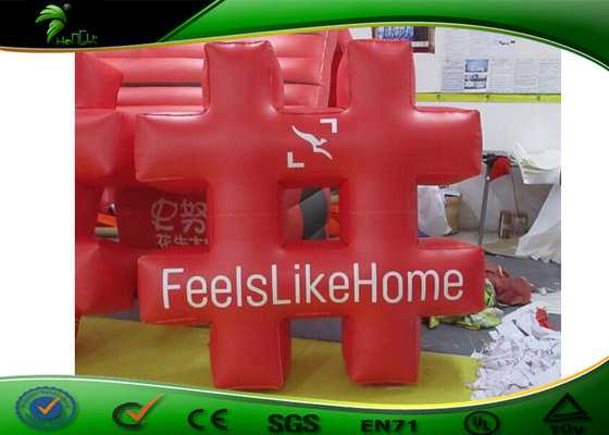 Lovely Red Interesting Inflatable Advertising Balloons PVC Giant Inflatable Letters