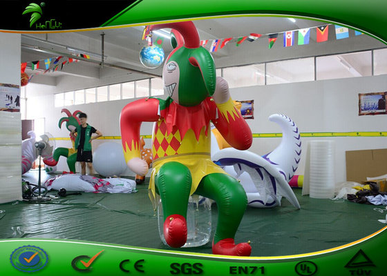 Inflatable Clown Cartoon With Tummy , Outdoor Inflatable Helium Clown For Advertising