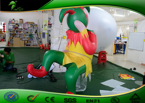 Inflatable Clown Cartoon With Tummy , Outdoor Inflatable Helium Clown For Advertising