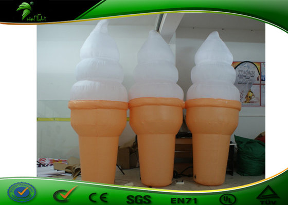 Giant Outdoor Ice Cream Model Inflatable Shapes Cone Oxford Cloth EN71 Certification