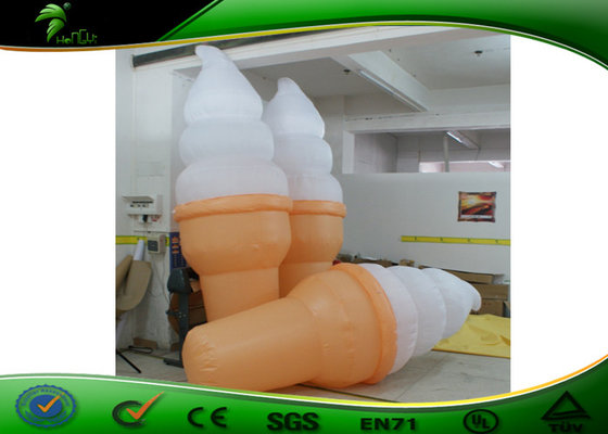Giant Outdoor Ice Cream Model Inflatable Shapes Cone Oxford Cloth EN71 Certification