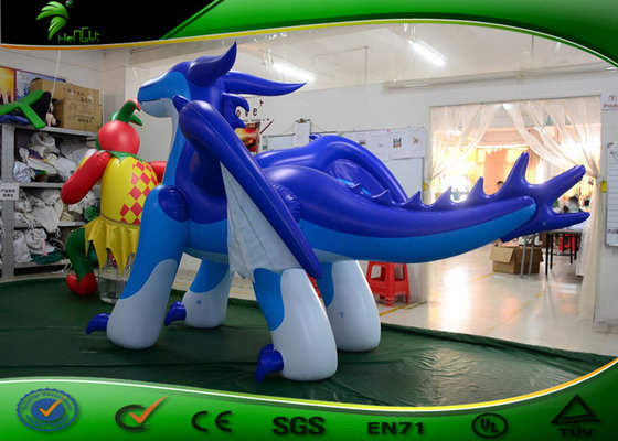 Waterproof Giant Inflatable Toothless Dragon Cartoon Blue 2 - 3 Years Warranty